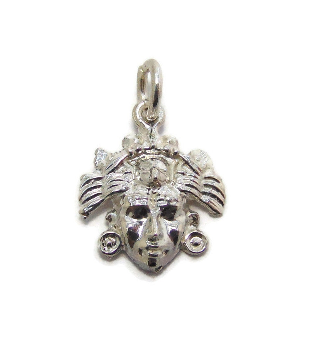 NEW Mexican Aztec /mayan Head Charm Pendant Sterling - Etsy