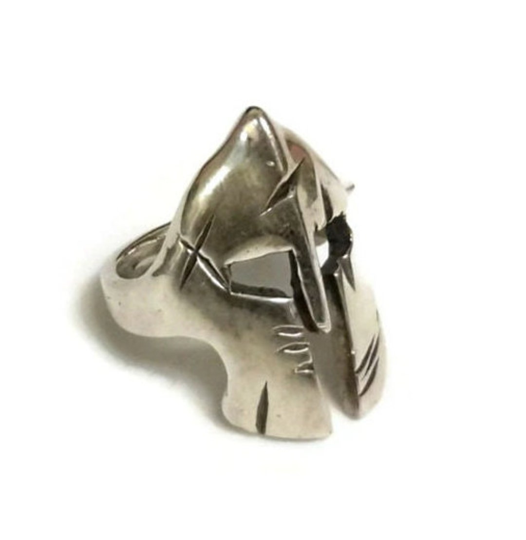 Spartan Helmet Ring .925 Sterling Silver. - Etsy