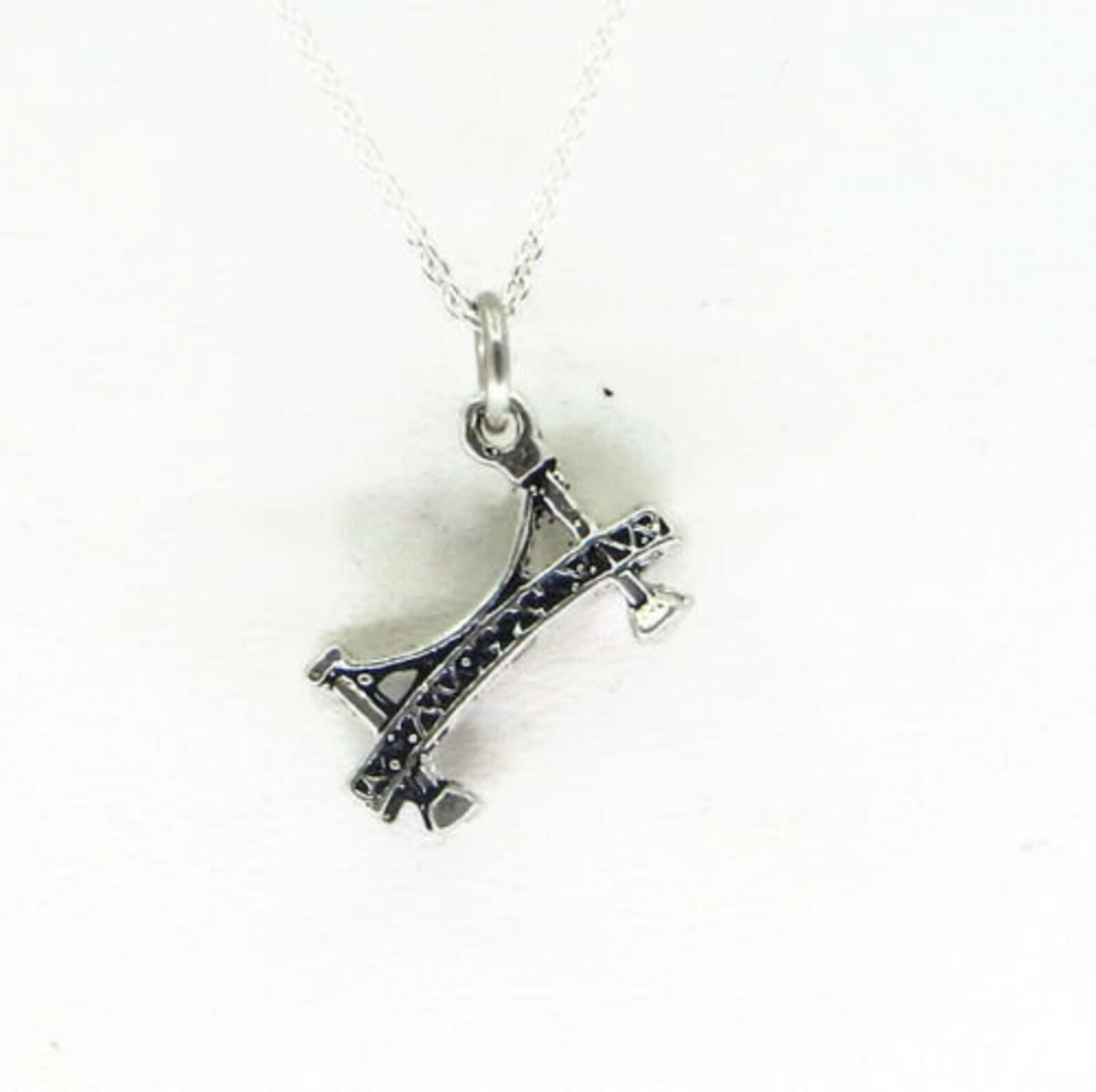 Bridge Charm Pendant .925 Sterling Silver - Etsy