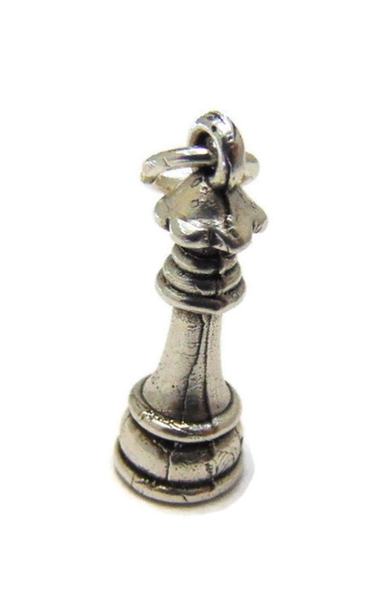 Queen Chess Piece Charm .925 Sterling Silver for Bracelet - Etsy