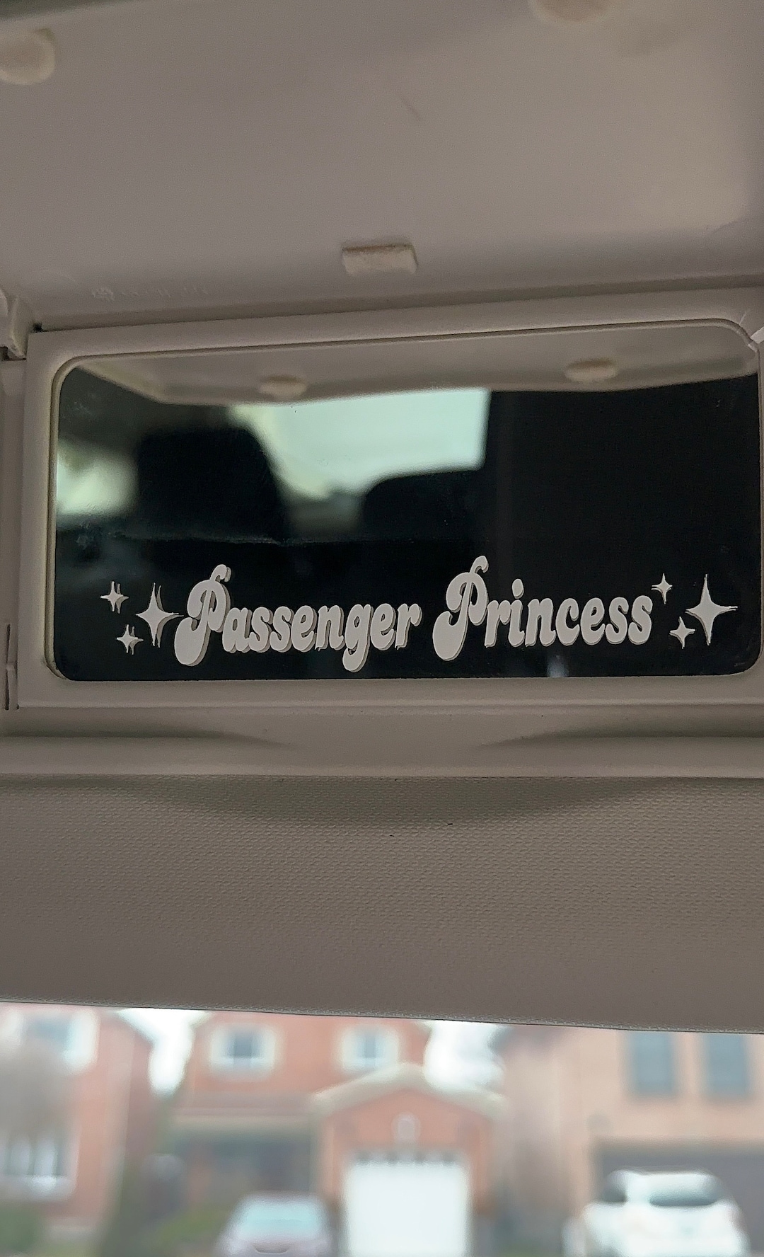 Passenger Princess Car Decal, Permanent Vinyl Mirror Decal Sticker, Y2K ...