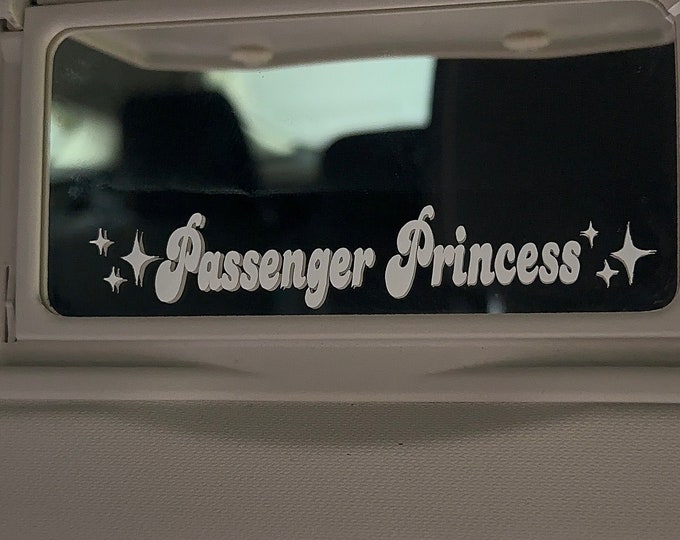Passenger Prince Car Mirror Decal, Car Mirror Accessory, Rear View ...