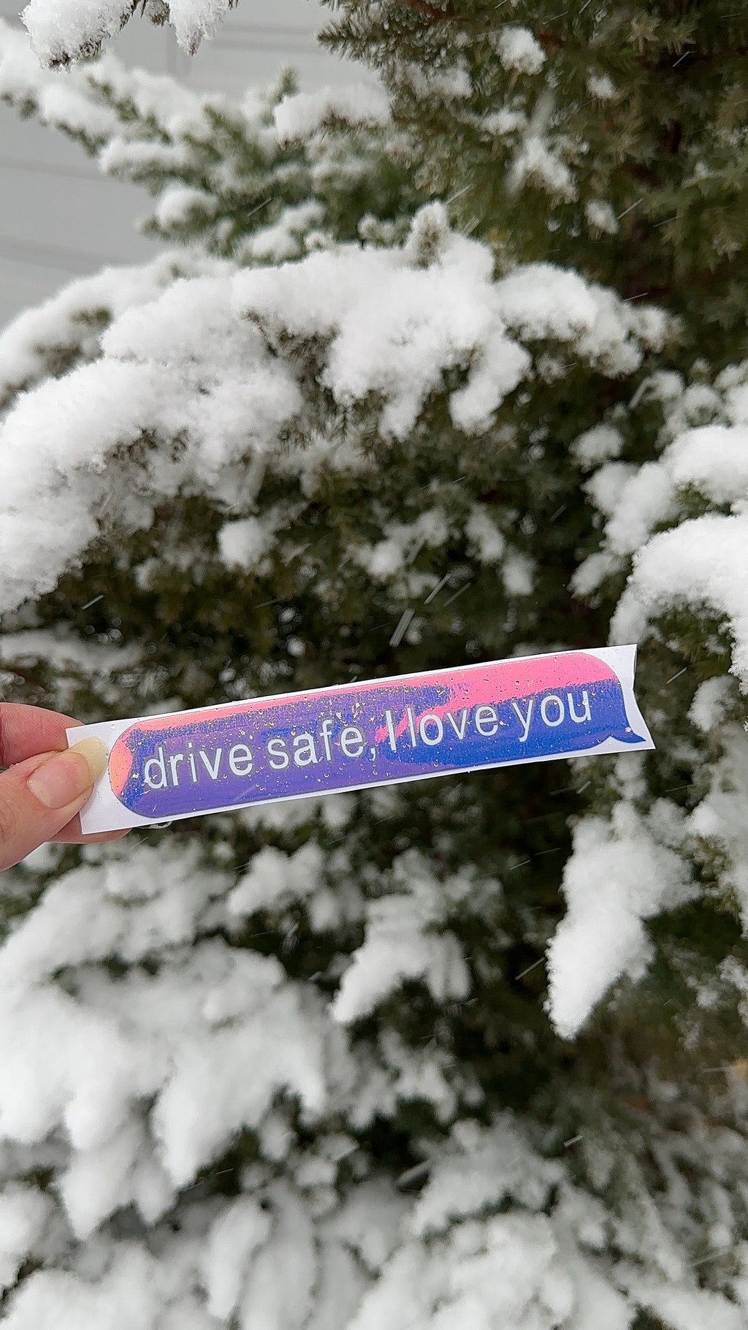 Drive Safe I Love You Message Car Decal Holographic - Etsy