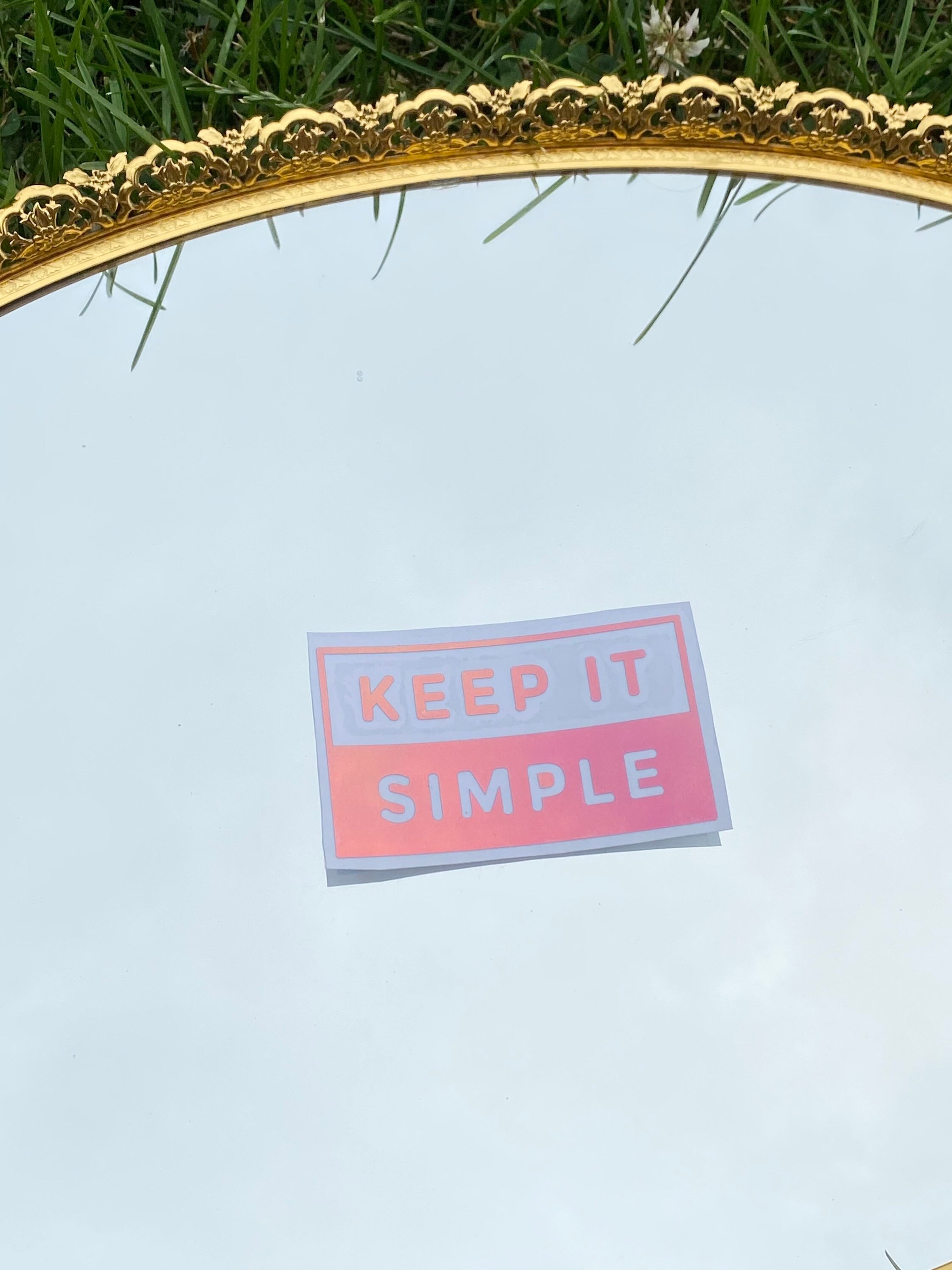 Keep It Simple Decal Car Decal Holographic Sticker Window - Etsy