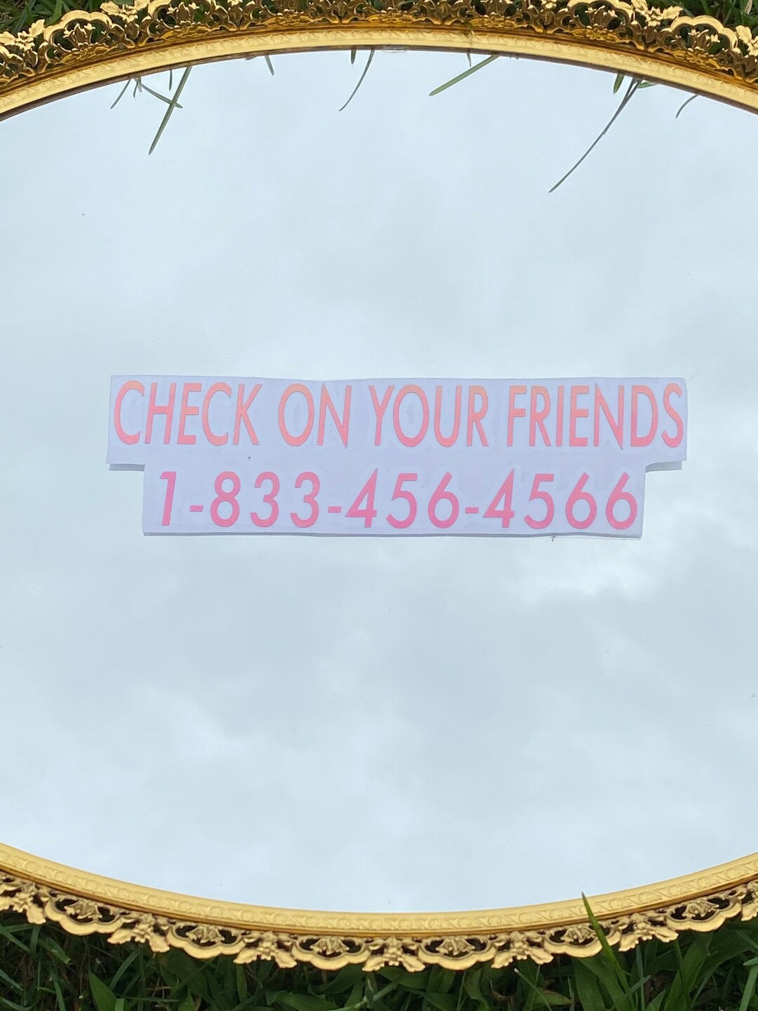 Check on Your Friends Decal, Vinyl Window Sticker, Holographic Bumper ...