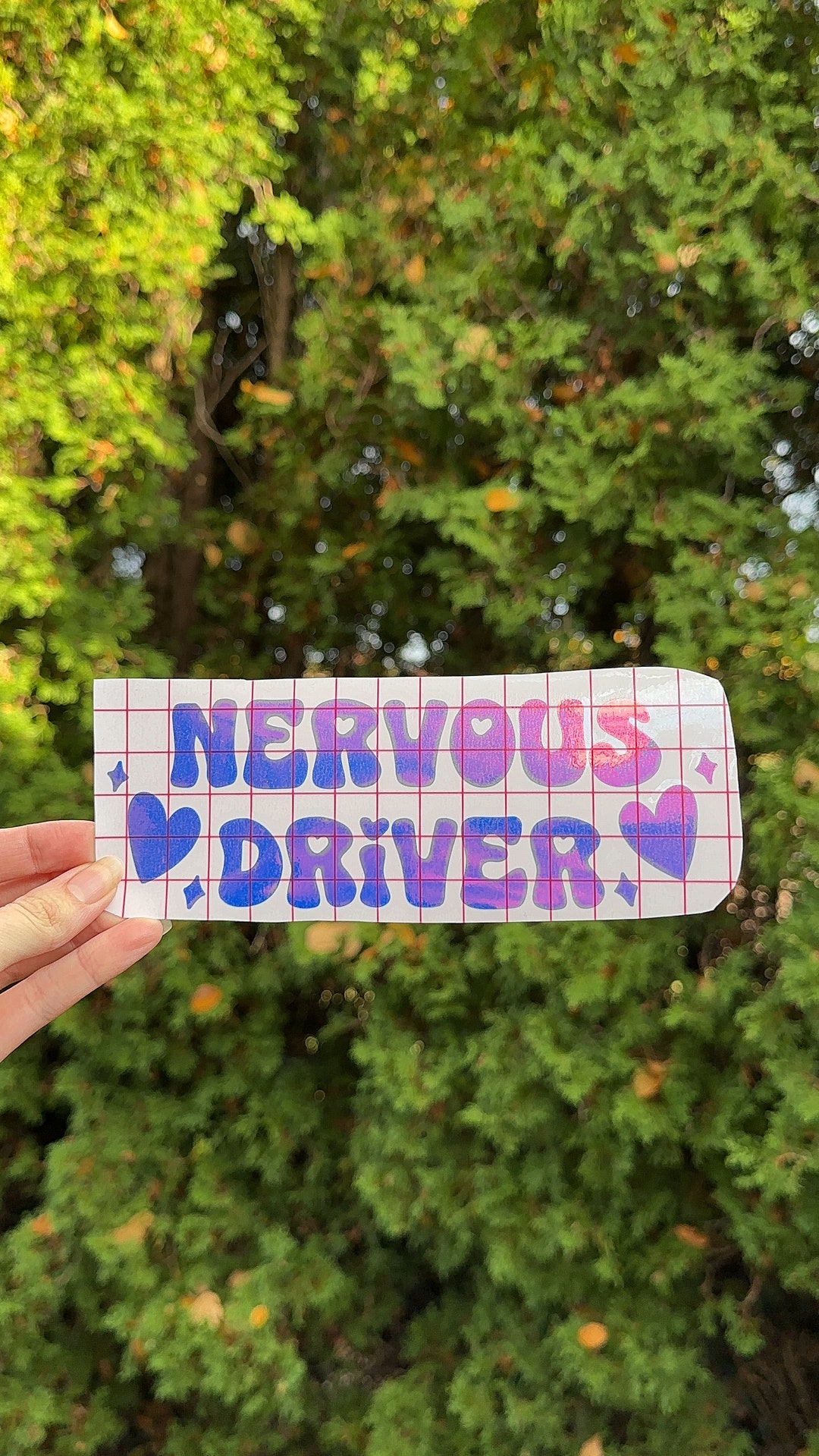 Nervous Driver / New Driver Car Decals, Bumper Sticker, Car Accessories ...