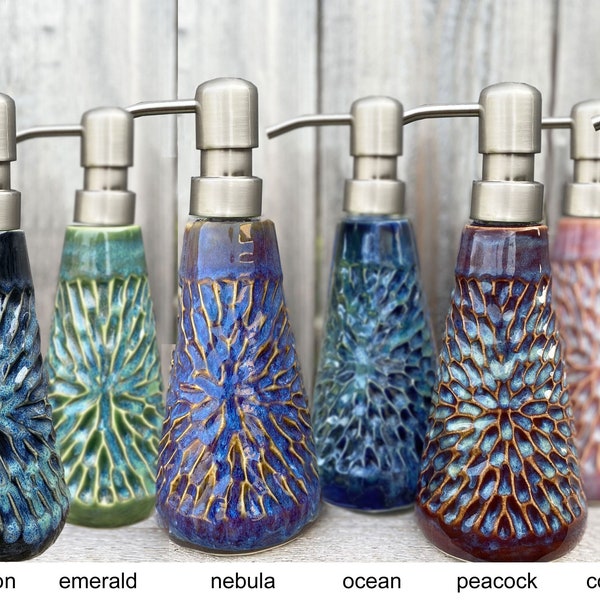 Handmade Ceramic Soap Dispenser - Etsy