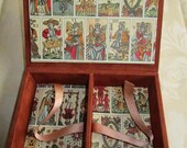 Bridge/playing Cards Box Carry Box 2 Compartments 1 Lid - Etsy