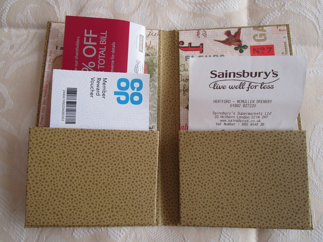 Small Thin Folder to Store Vouchers Receipts Credit Card - Etsy