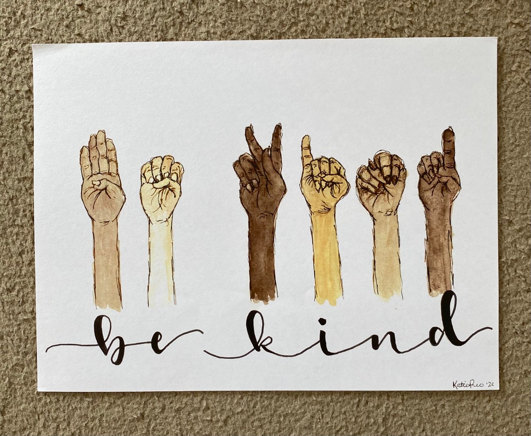 Be Kind ASL - Etsy
