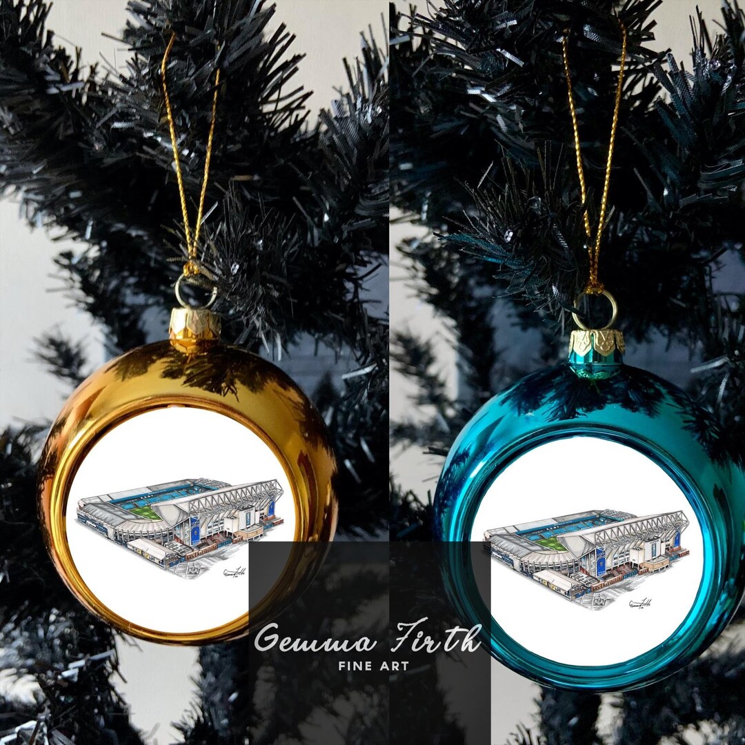 Elland Road Drawing Inspired Christmas Bauble Design | Football ...