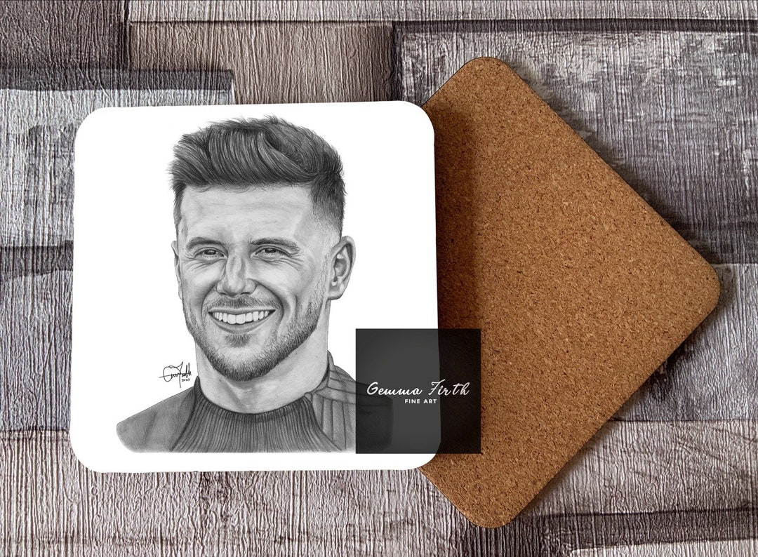 Mason Mount Coaster MU Themed Drawing Original Artwork Football Gifts ...