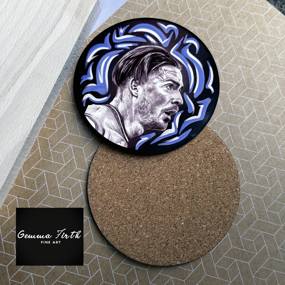 Jack Grealish Coaster Drawing Round Coaster Design MCFC Inspired ...