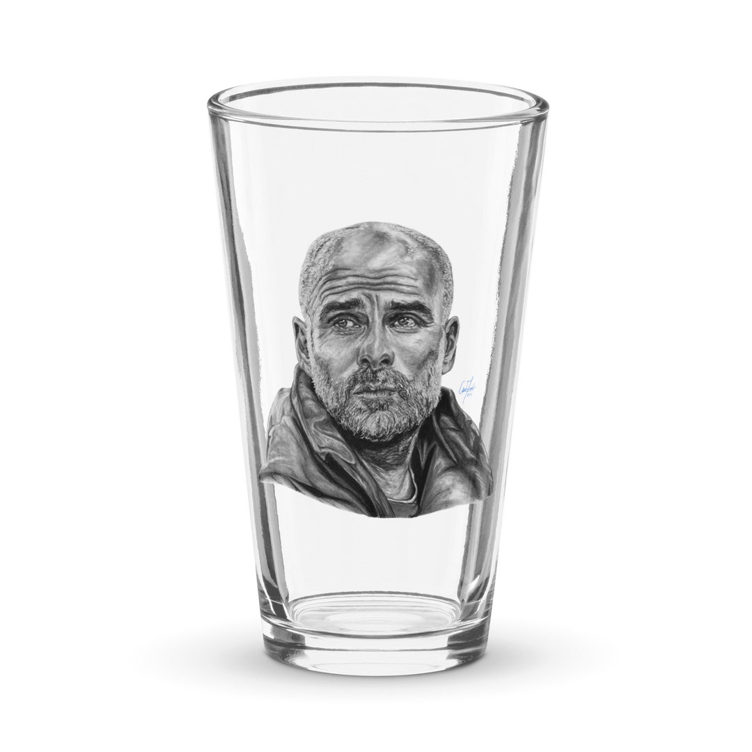Pep Guardiola Drawing Shaker Pint Glass Original Artwork - Etsy