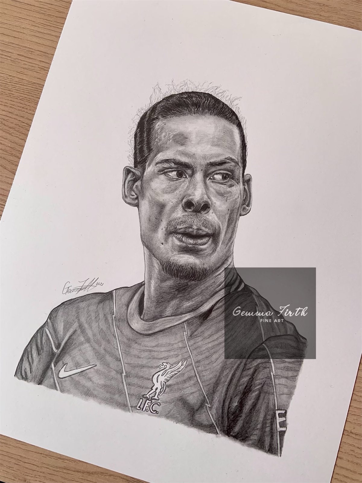 Virgil Van Dijk Print A4 Size Original Artwork Liverpool Fc - Etsy
