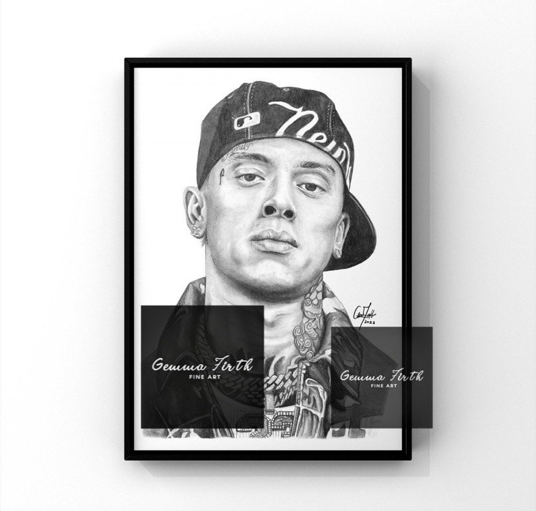 Famous Singer Pencil Drawing Cent. C Inspired Drawing Print A4 Print ...