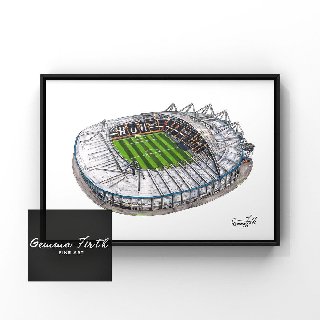 Drawing of Hull MKM Stadium Tigers Themed Drawing | Football Prints ...