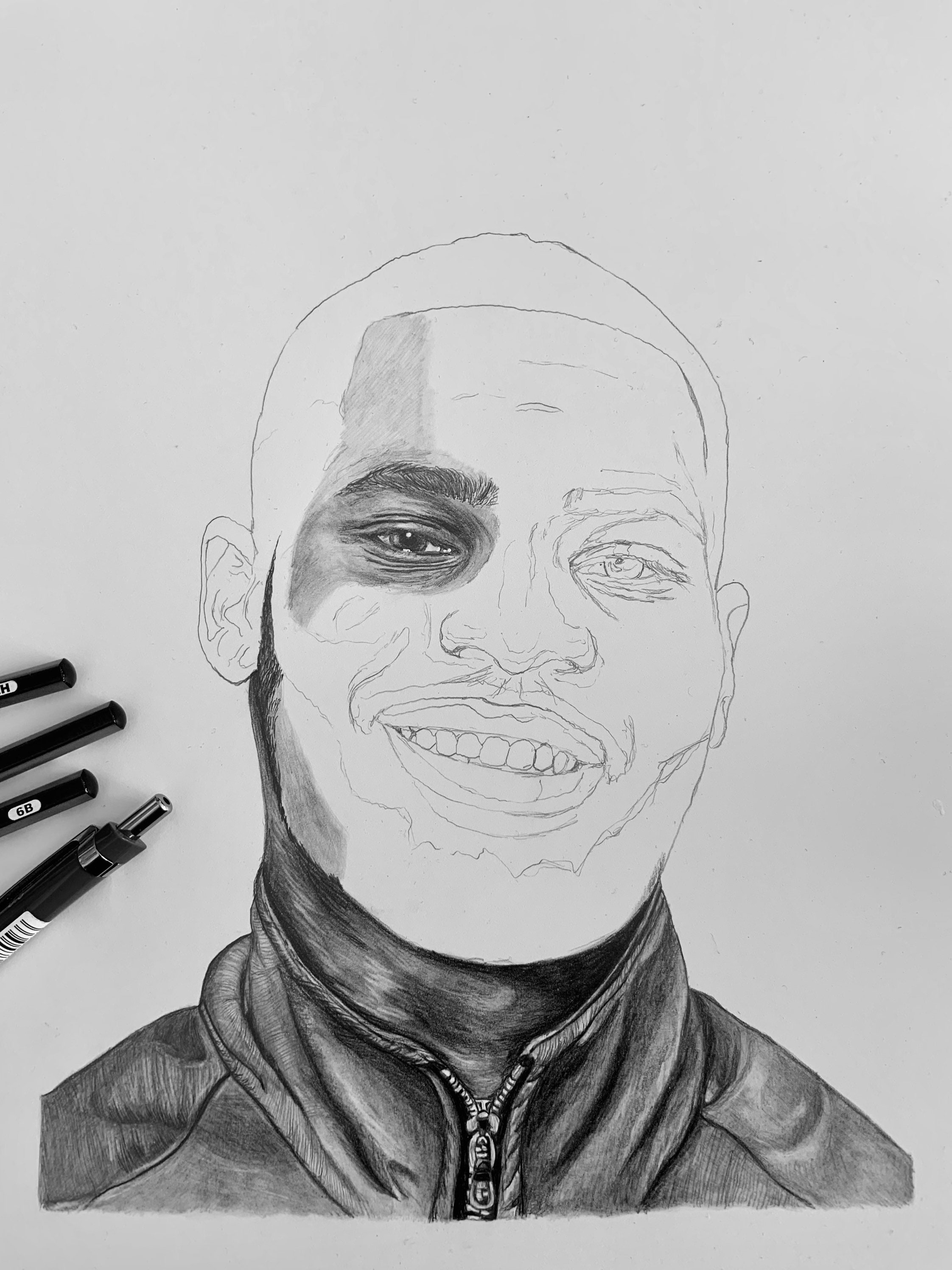 Famous Singer Pencil Drawing Dave Pencil Drawing Print A4 Size Original ...