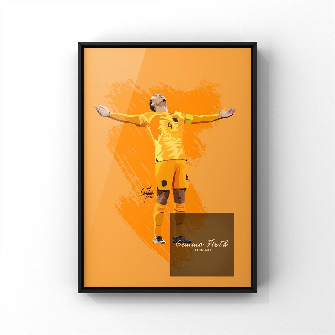 Virgil Van Dijk A4 Print Pencil Drawing Netherlands Themed - Etsy