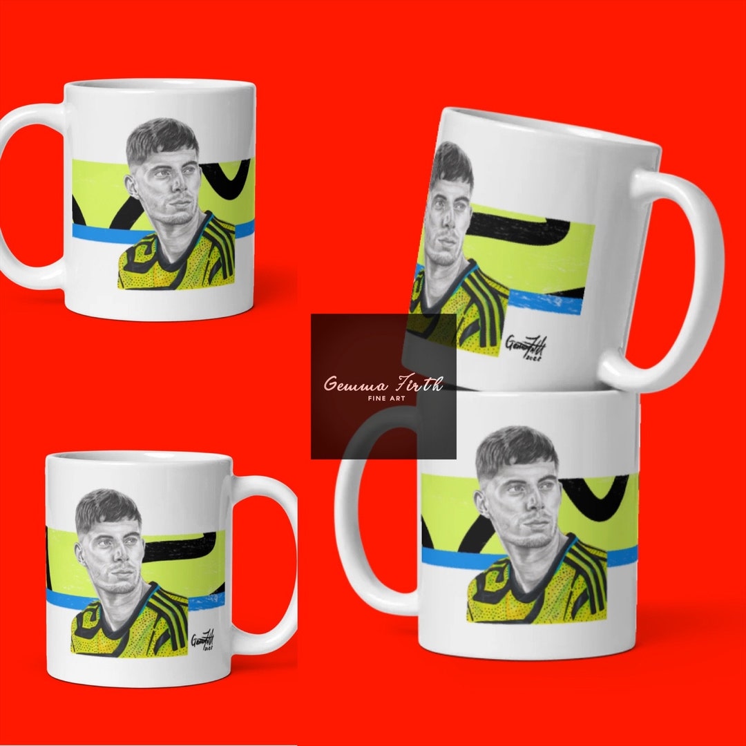 Kai Havertz Inspired Pencil Drawing Mug Original Artwork - Etsy