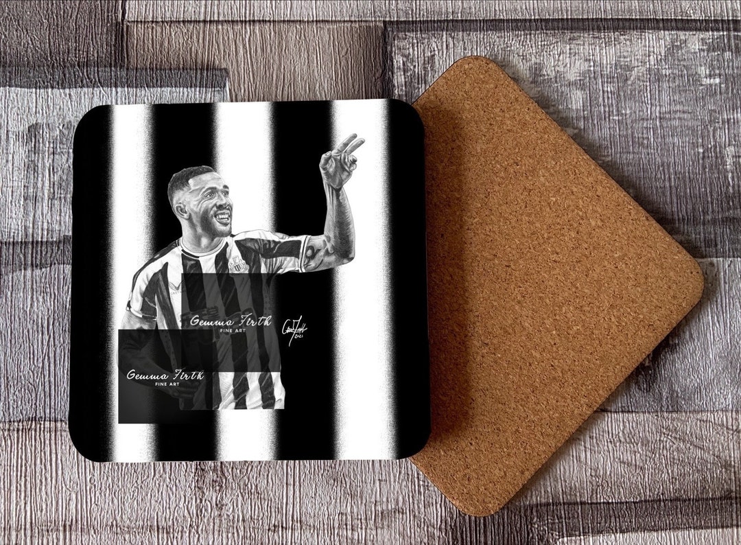 Callum Wilson Drawing Coaster Design Newcastle Inspired - Etsy