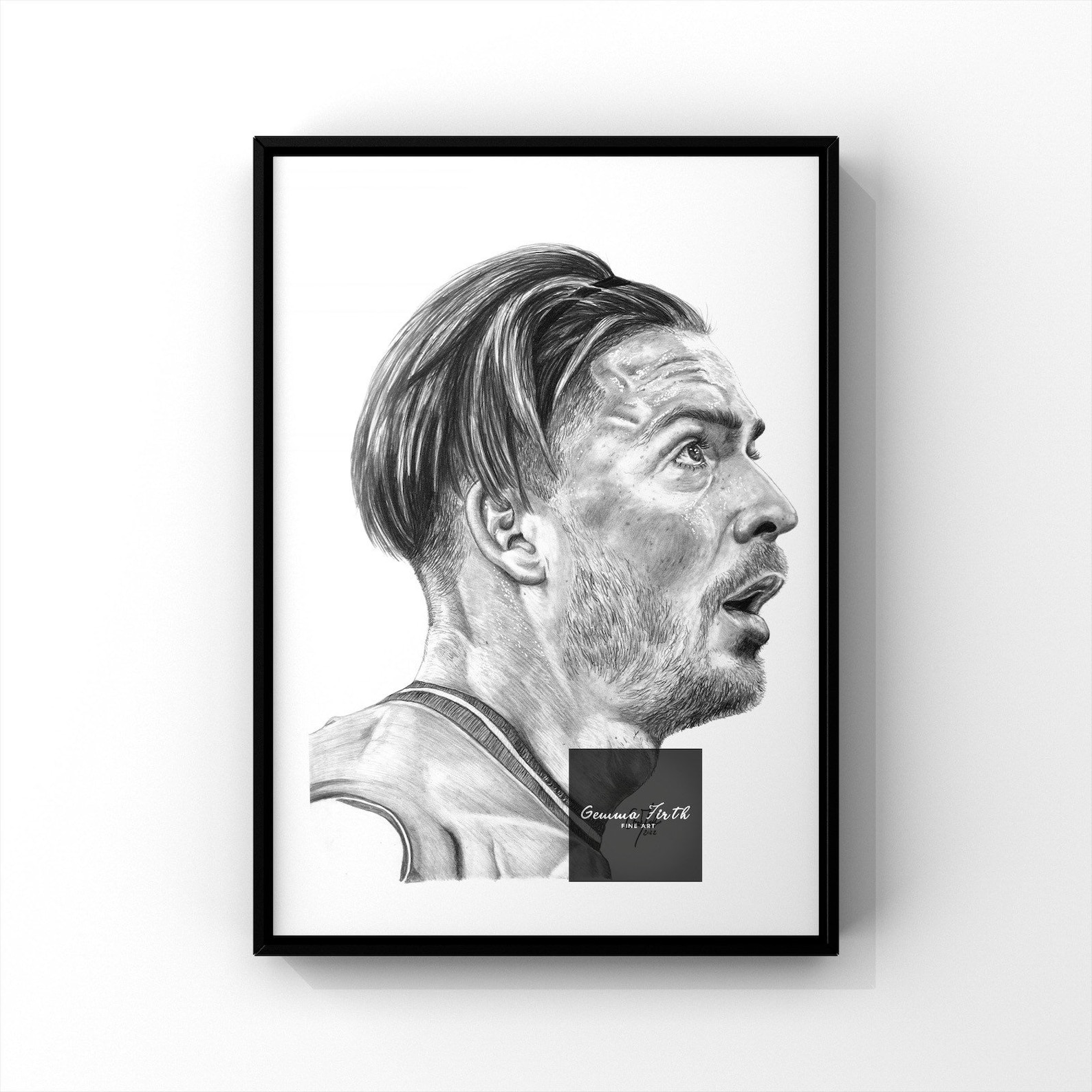 Jack Grealish A4 Print Pencil Drawing Original Artwork | Football ...
