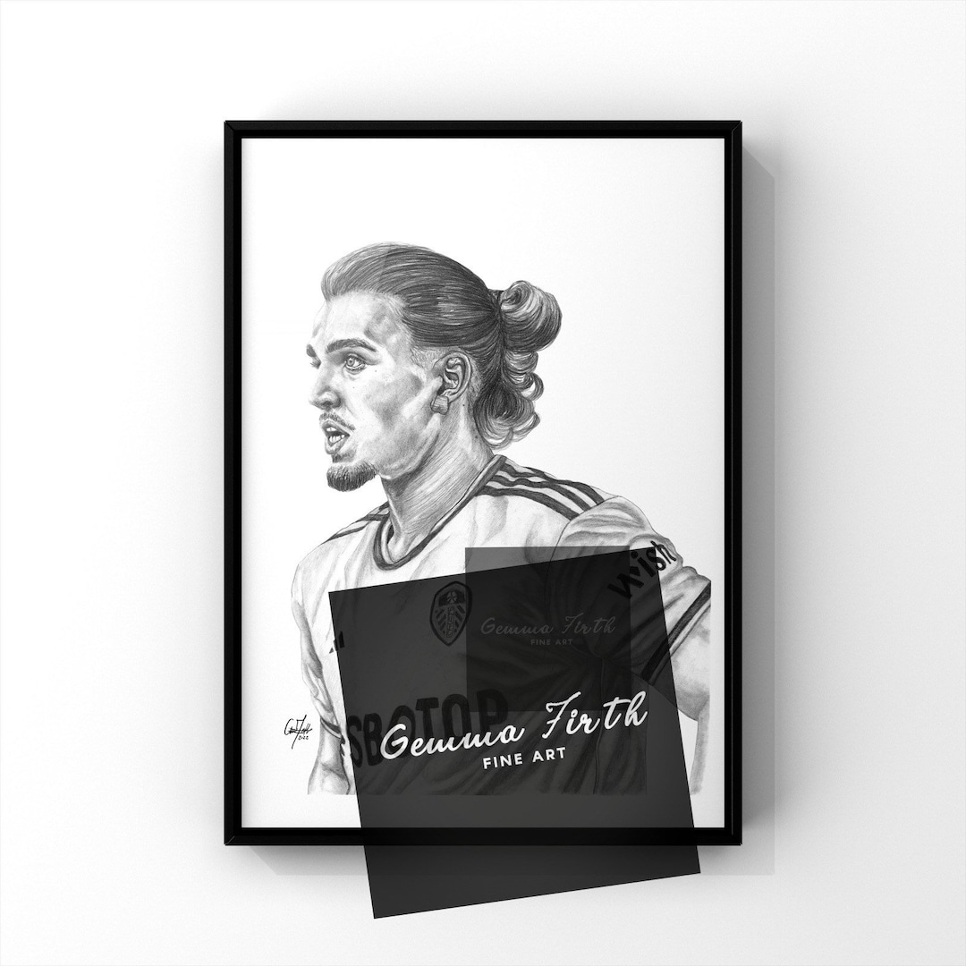 Pascal Struijk A4 Print Pencil Drawing| Football Prints | Birthday Gift ...