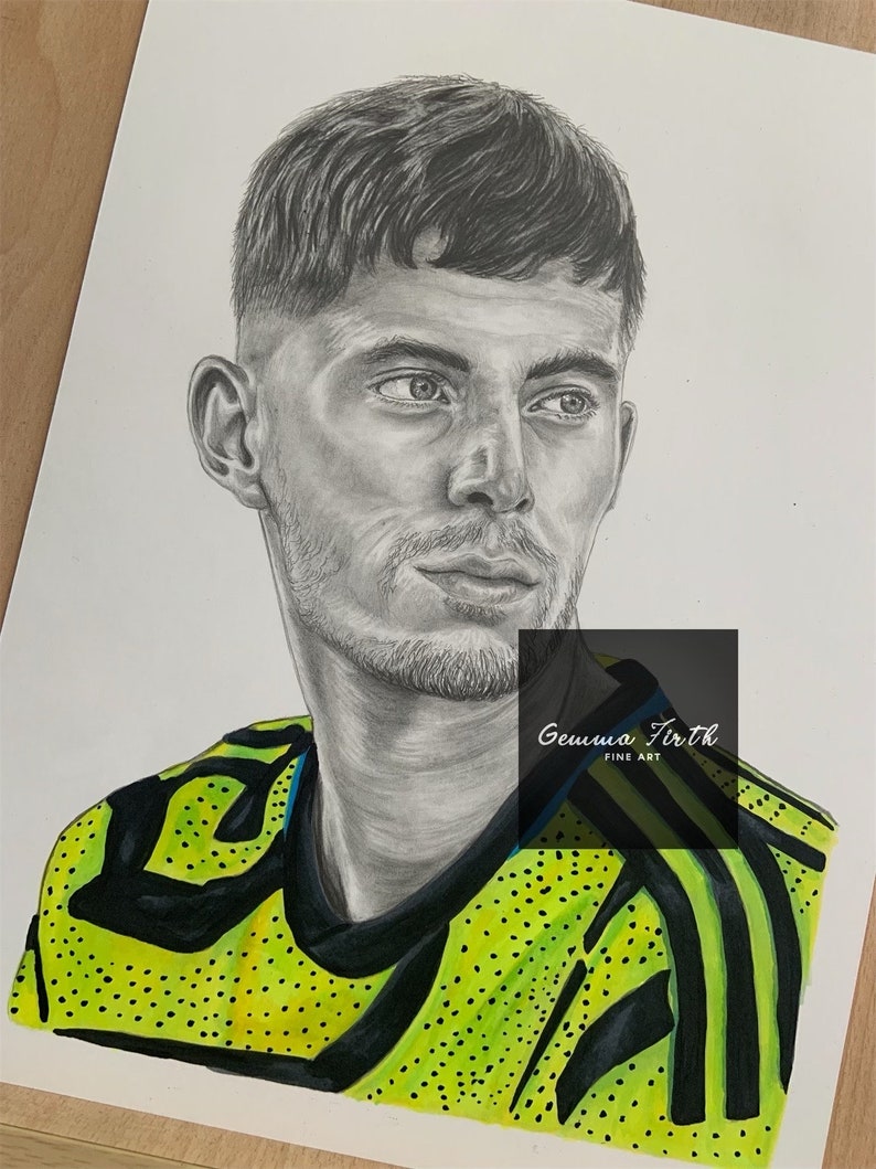 Kai Havertz A4 Print Original Drawing AFC Themed Design | Football ...