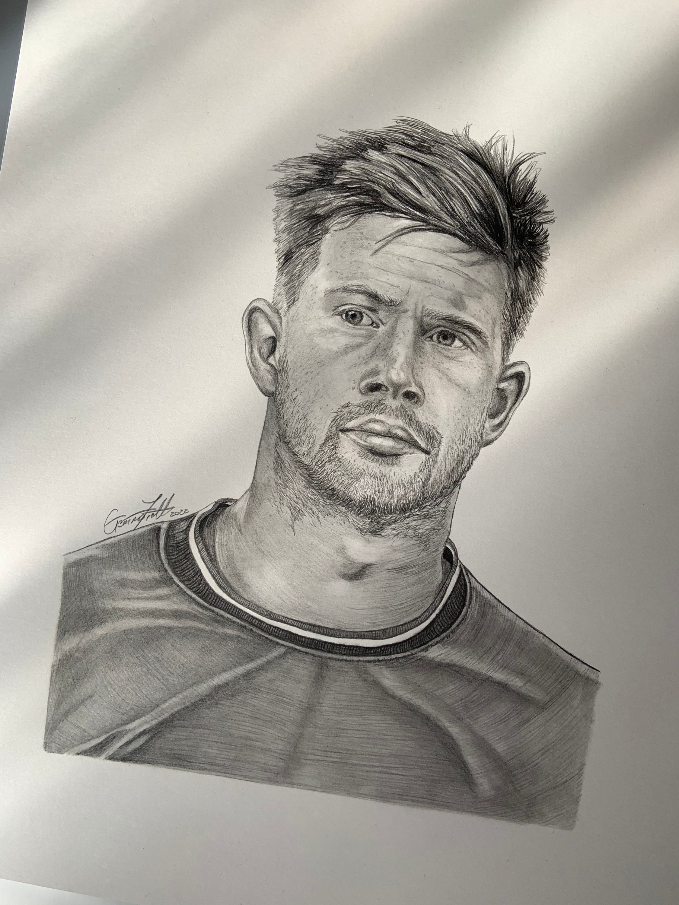 Kevin De Bruyne A4 Print Pencil Drawing Man City dessin sur le - Etsy ...