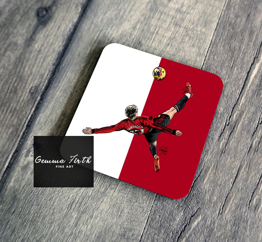 Garnacho Inspired Drawing Coaster Design Inspired Drawing | Utd Fan ...