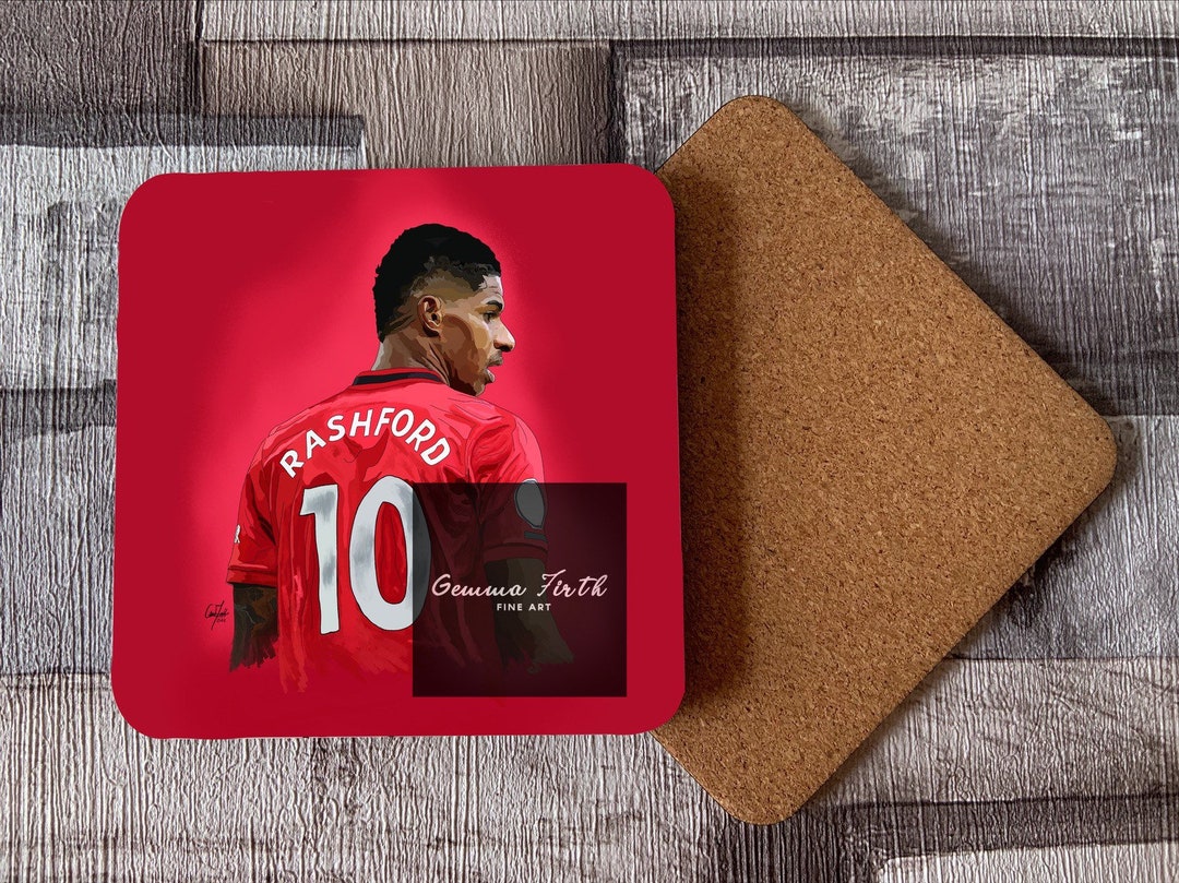 Marcus Rashford Themed Coaster Original Digital Drawing Handmade Man ...