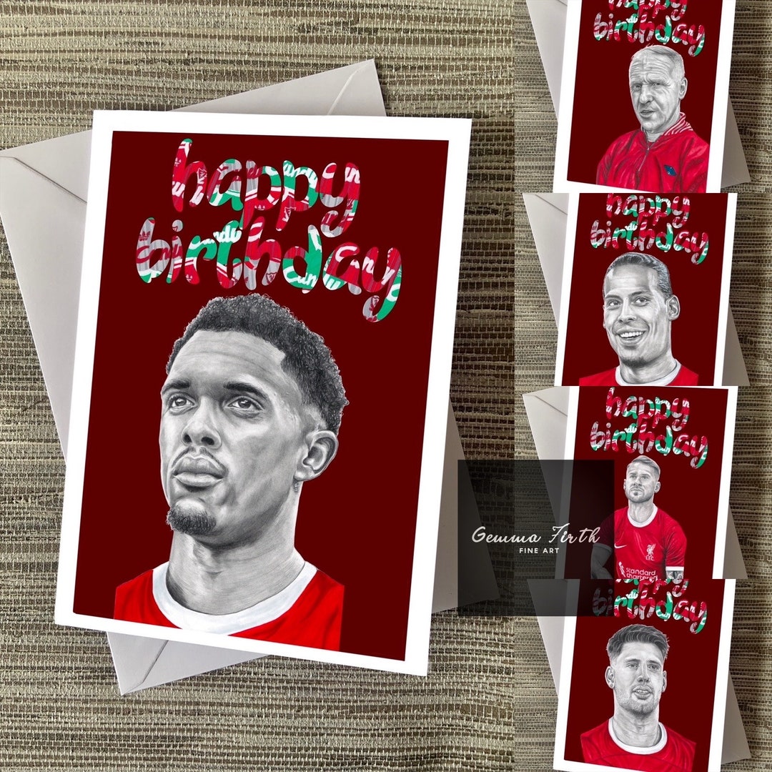 Liverpool Portraits Inspired Birthday Cards A5 Size Handmade - Etsy