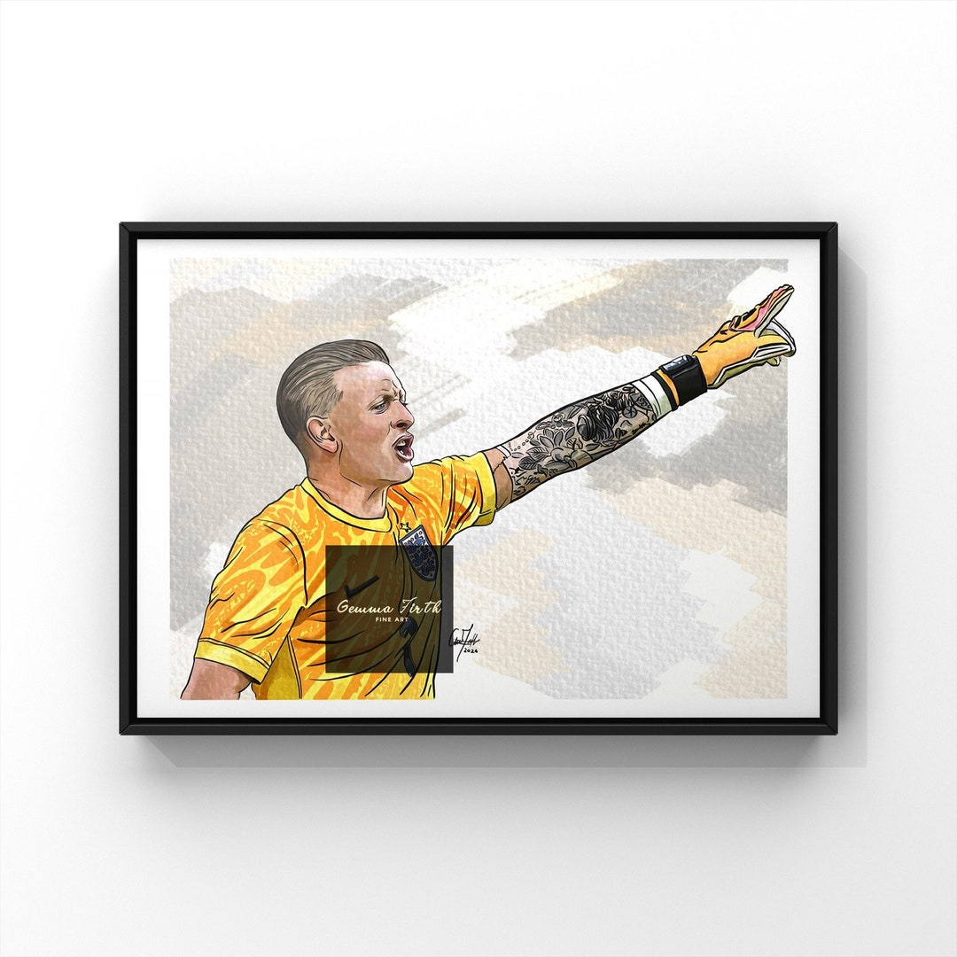 Drawing of Jordan Pickford Inspired Print A4 A5 A3 Original Artwork ...