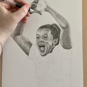 Ella Toone Print Pencil Drawing Original Artwork Footballer Drawing - Etsy