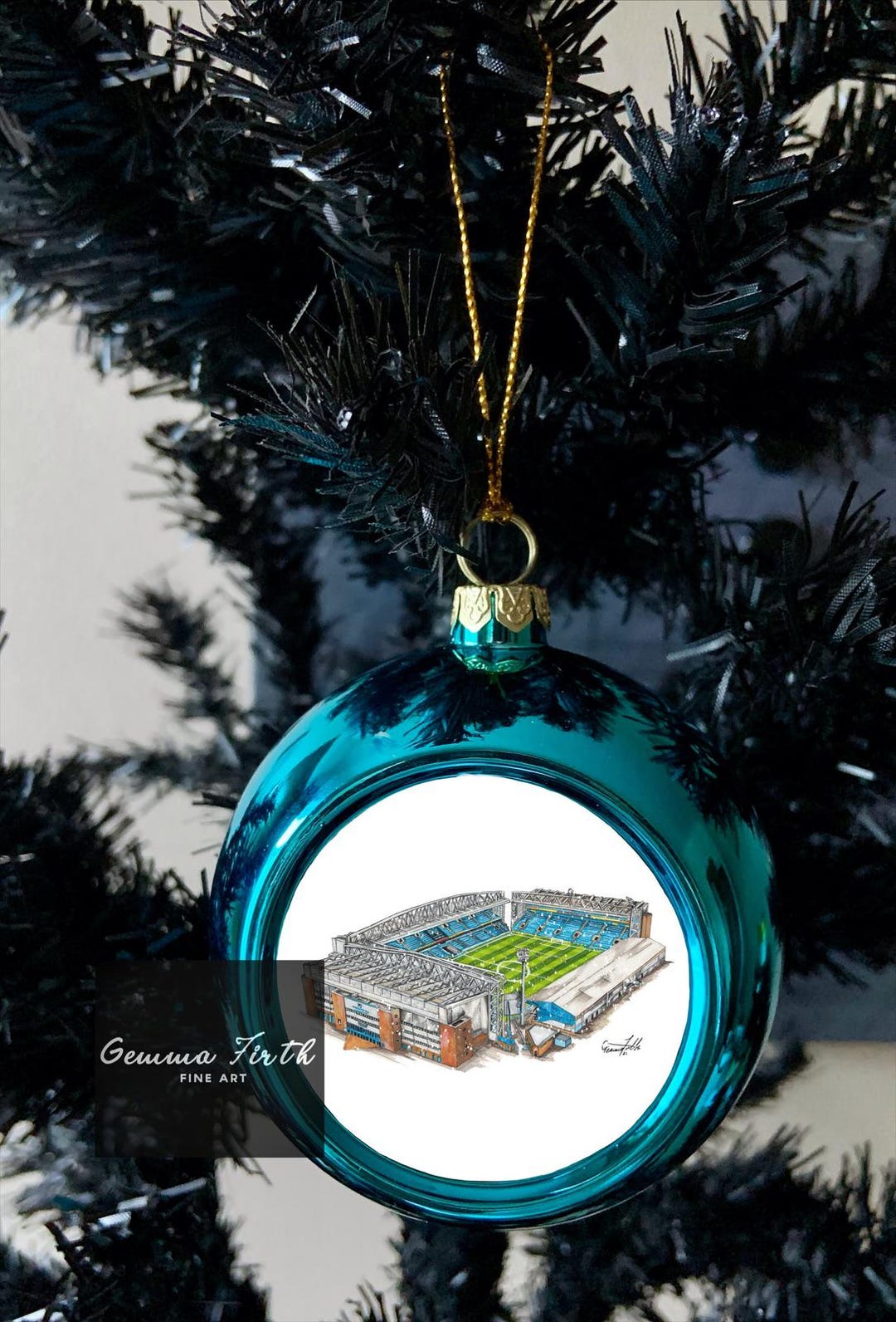 Ewood Park Drawing Inspired Christmas Bauble | Football Christmas ...
