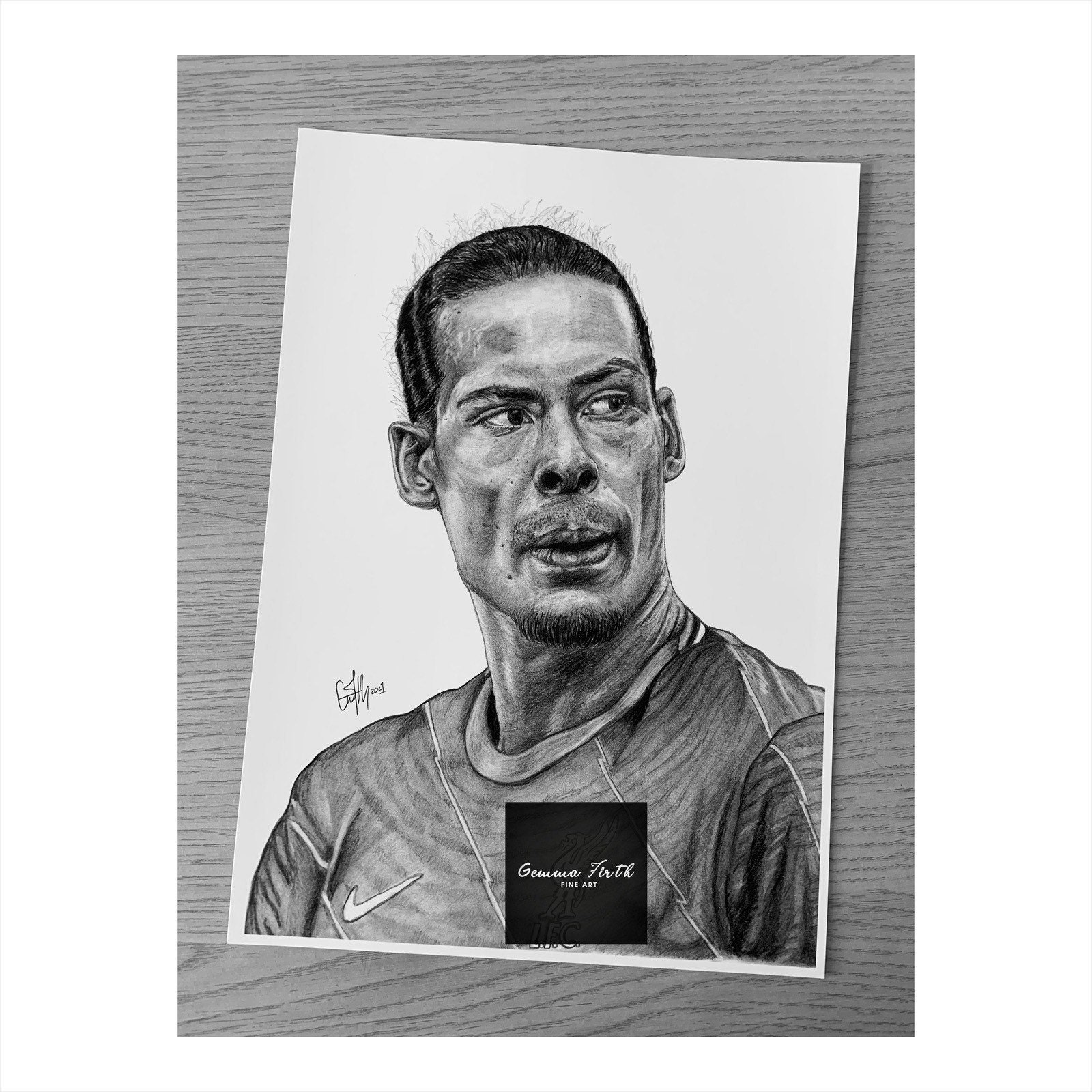 Virgil Van Dijk Print A4 Size Original Artwork Liverpool Themed ...