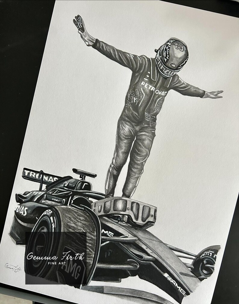 Graphite Pencil Drawing of George Russell A4 A5 A3 UNFRAMED PRINT - Etsy