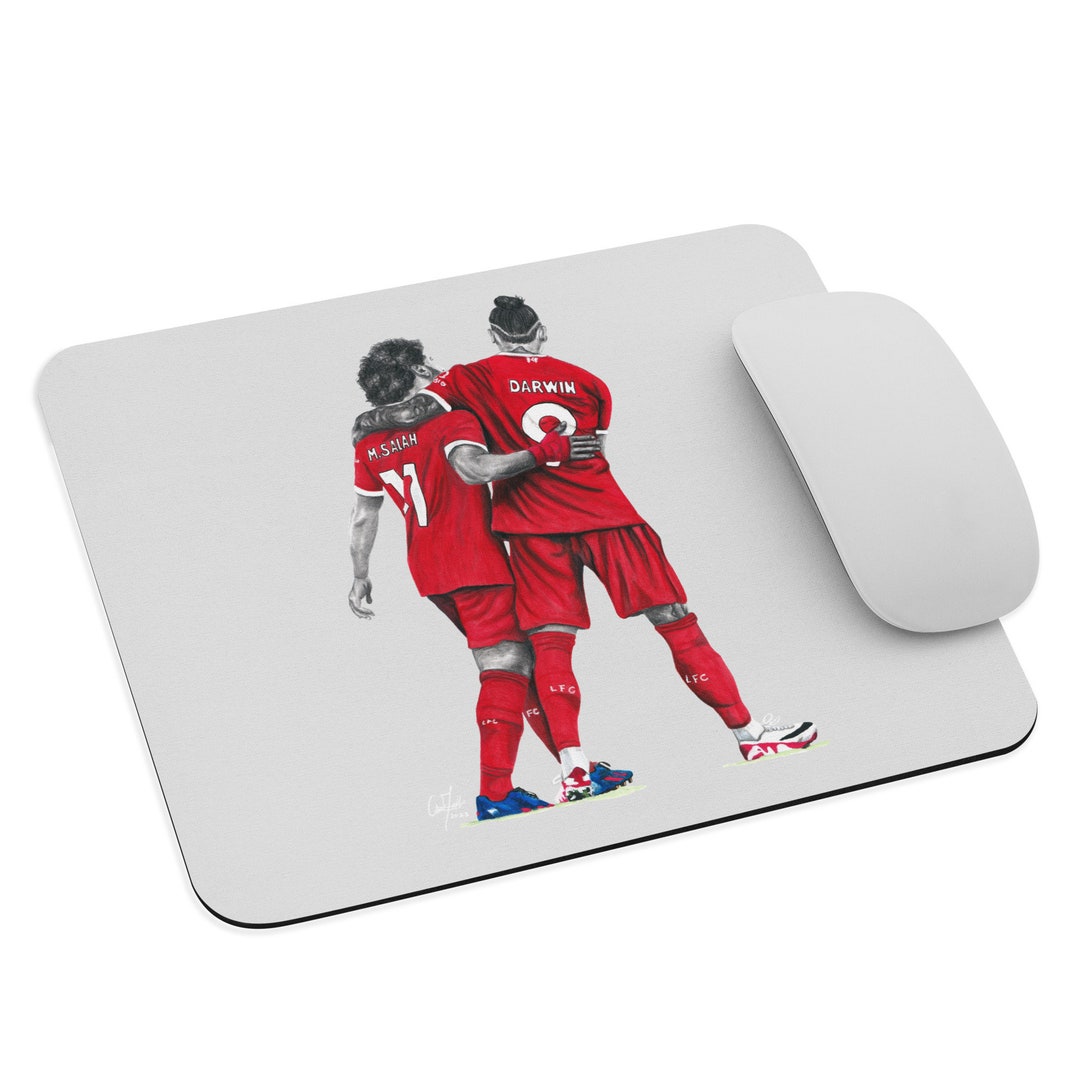 Drawing of Darwin Nunez and Mo Salah Inspired Pencil Drawing Mouse Pad ...