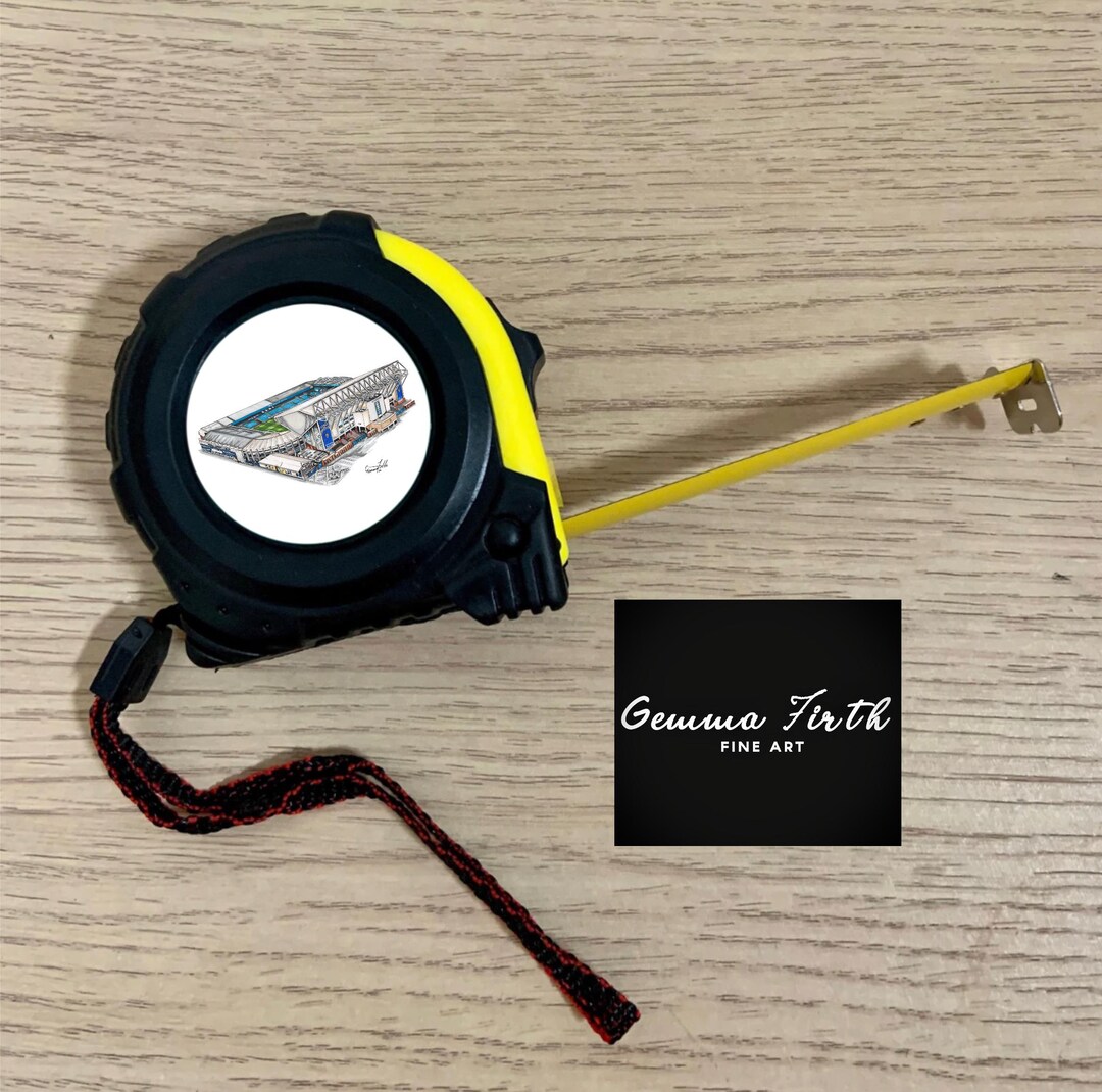 Elland Road Inspired Drawing Tape Measure Original Artwork | Football ...