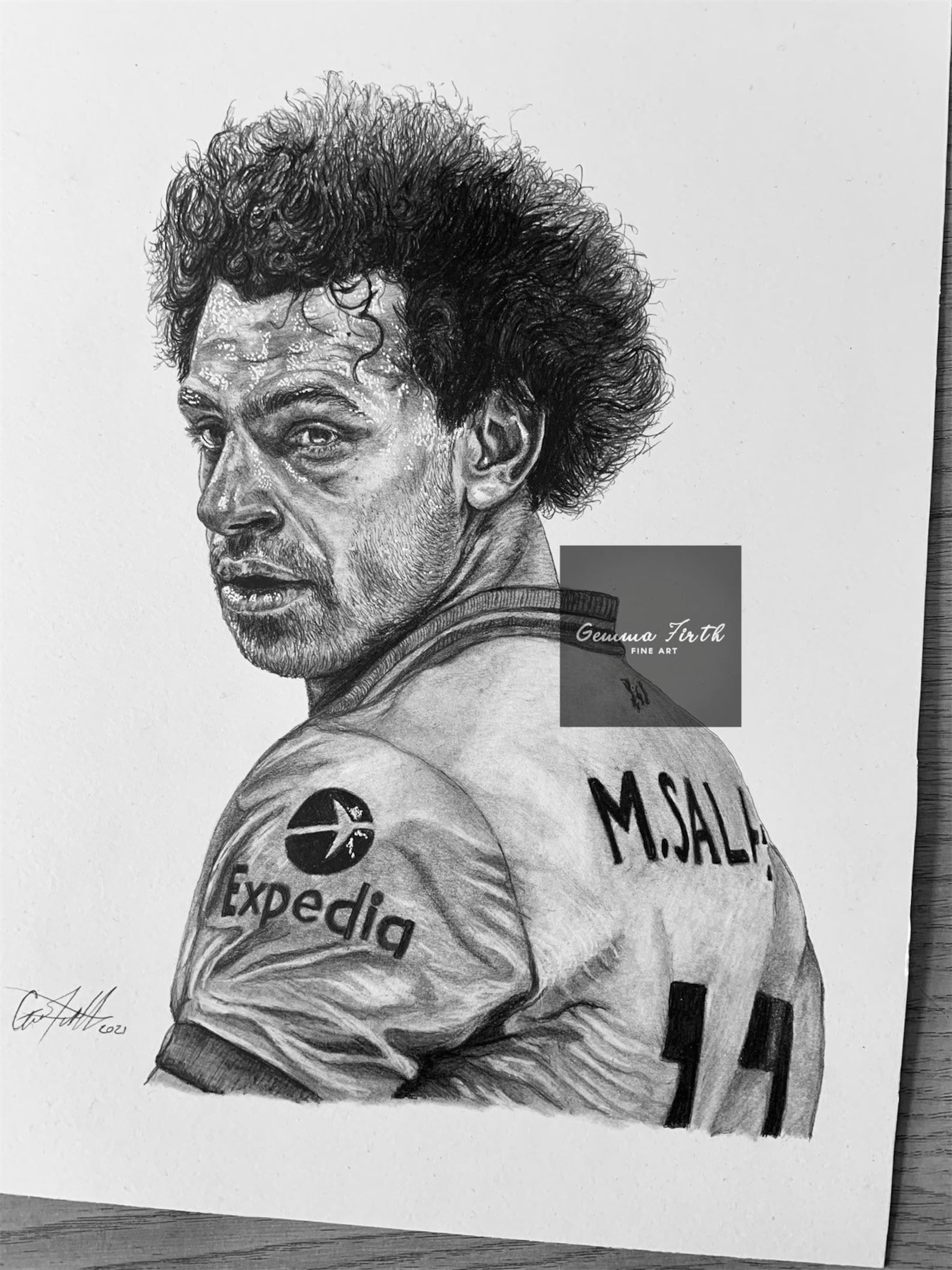 Mo Salah Drawing A4 Print Liverpool Fc Themed - Etsy UK