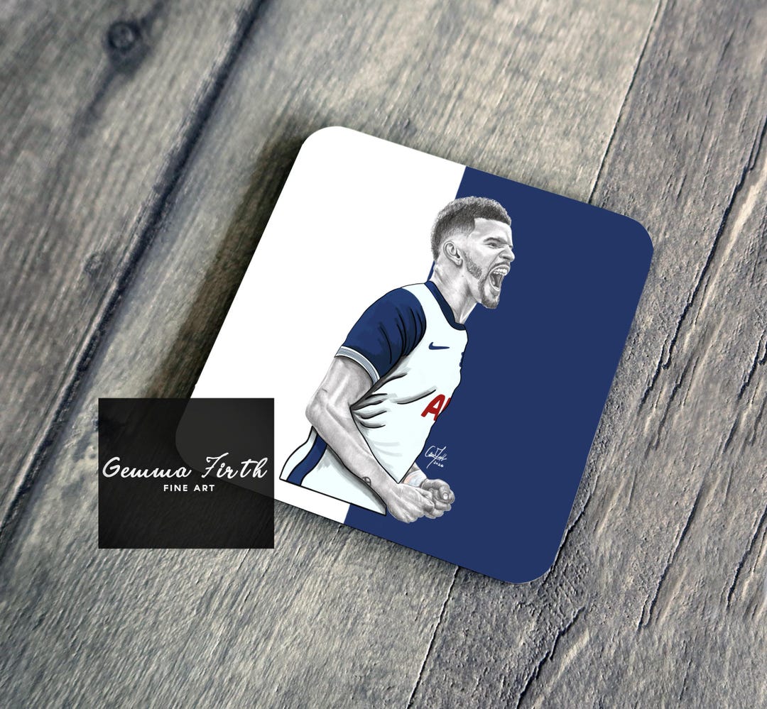 Dominic Solanke Inspired Drawing Coaster Handmade Hand Drawn Design ...
