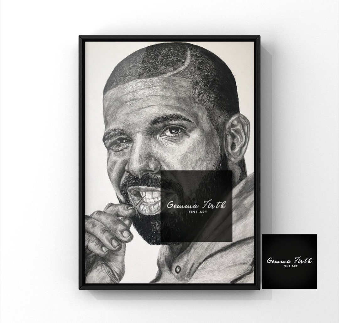 Famous Singer Pencil Drawing Drizzy Drawing Print | A4 Limited Edition ...