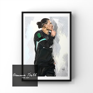 Drawing of Darwin Nunez Inspired Drawing Print A4 A5 A3 Original ...