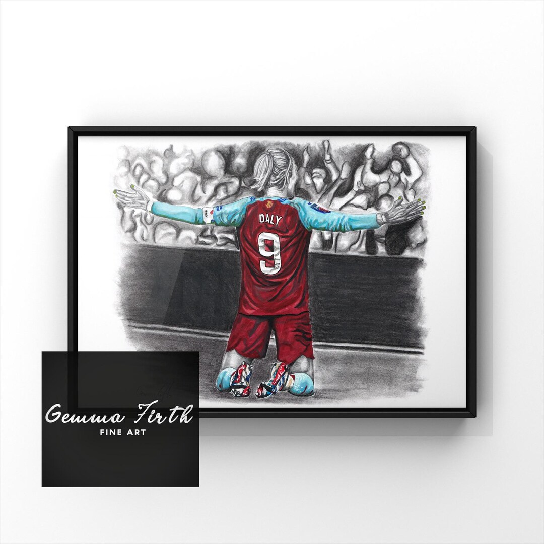 Rachel Daly Inspired Pencil Drawing Print Original Artwork Footballer ...