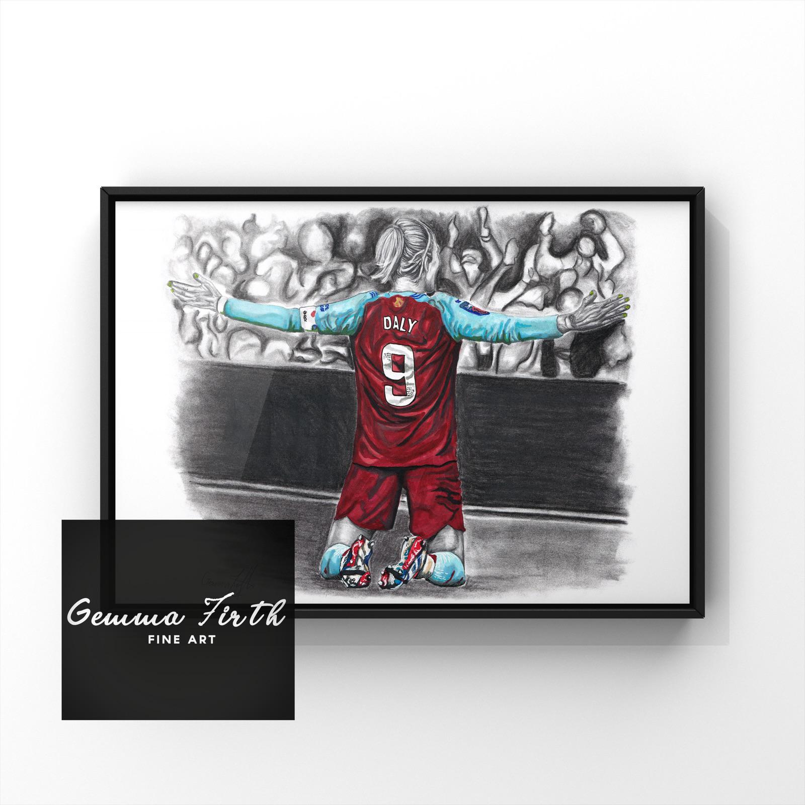 Rachel Daly Inspired Pencil Drawing Print Original Artwork Footballer ...