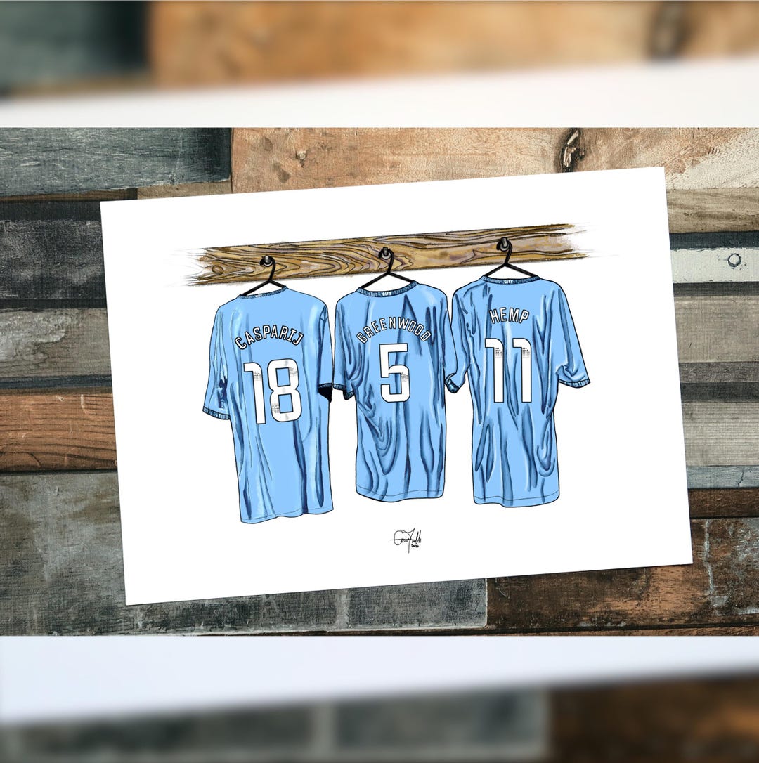 Personalised MCFC Women Themed Dressing Room Kit Print 24/25 23/24 ...