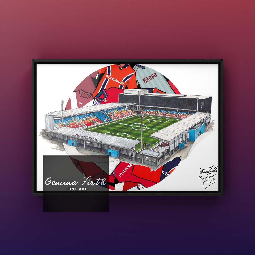 Drawing of York Community Stadium Mash up Themed Drawing | Football ...