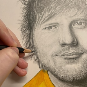 Famous Singer Pencil Drawing Ed S Drawing A4 Print ORIGINAL ARTWORK - Etsy