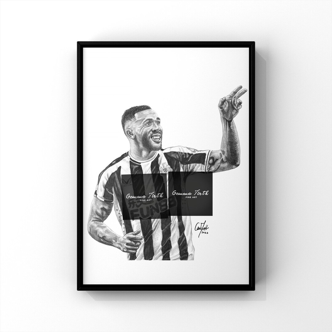 Drawing of Callum Wilson A4 Print Pencil Drawing | Football Prints ...