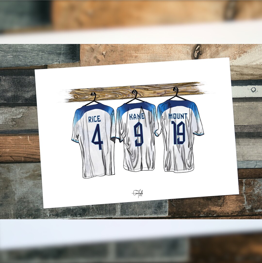 England Themed Dressing Room Kit Print 22/23 Print Hand - Etsy